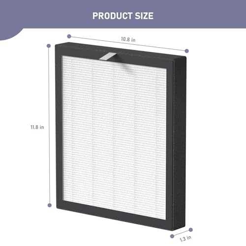 Ontheone TZ-K2 True HEPA Filter Replacement Compatible with ToLife TZ-K2 Air Cleaner Purifier, TZ-K2-A 3-in-1 HEPA High-Efficiency Activated Carbon Filter, 2 Pack