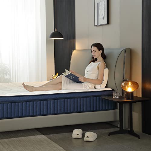 SUAYEA Full Mattress, Full Size Mattress in a Box, 10 Inch Hybrid Mattress Full Size, Ultimate Motion Isolation with Gel Memory Foam and Pocket Spring, Medium Firm Mattress, Edge Support