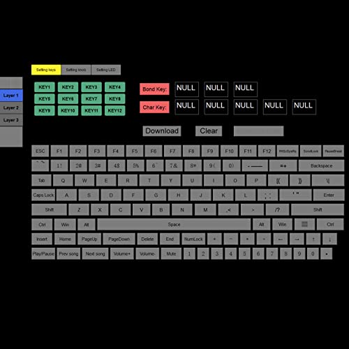 Multifunction Mechanical Keypad USB Bluetooth Dual Mode 12 Keys with Knob DIY Shortcut Gaming Keyboard Green Axis