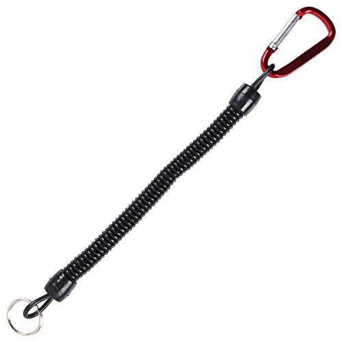 HaHawaii Fishing Lanyard, 2Pcs Retractable Fly Fishing Lanyard Buckle Cord Rope Fish Tackle Accessory - White