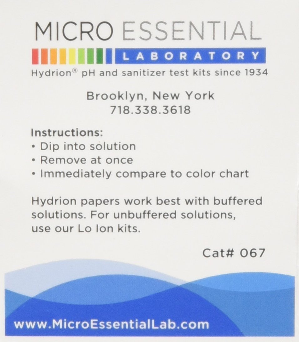 Ph. Test Tape Dispenser Hydrion Papers Strips Made for Saliva Or Urine Testing-Range Is in 2 Intervals & From 5.5 To 8.0, Check Body for Alkaline or Acid Environment, Approx. 100 Tests