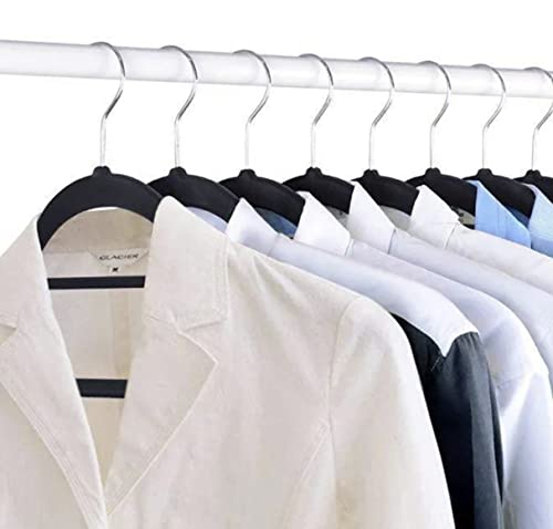 Premium Velvet Non-Slip, Durable, Space Saving Clothes Hangers for Closet W/360 Degree Chrome Swivel Hook- Holds Up to 10 pounds