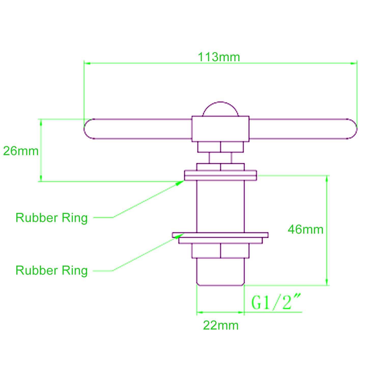YBB Professional Cup Washing Machine Table Glass Rinser, Pitcher Rinser for Bar Cafe Household (Counter Top) - 4.4" x 2.8"