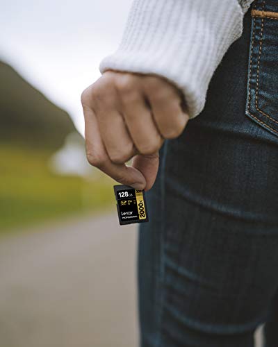 Lexar 128GB Professional 2000x SDXC Memory Card, UHS-II, C10, U3, V90, Full-HD & 8K Video, Up To 300MB/s Read, for DSLR, Cinema-Quality Video Cameras (LSD2000128G-BNNNU)