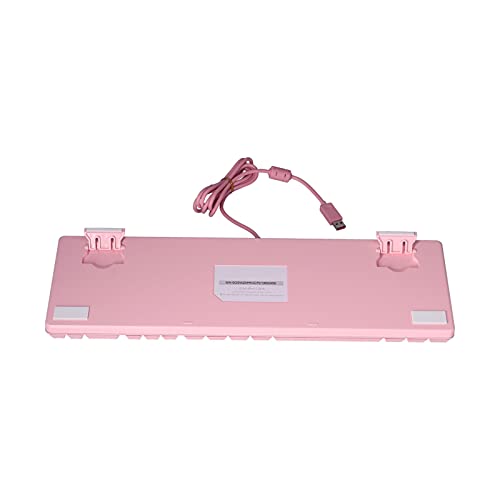 Pink Keyboard and Mouse Set, 104 Keys Mechanical Keyboard with 22 Lighting Effects, Ergonomic High Sensitivity Keyboard and Mouse Combo for Gaming, PC