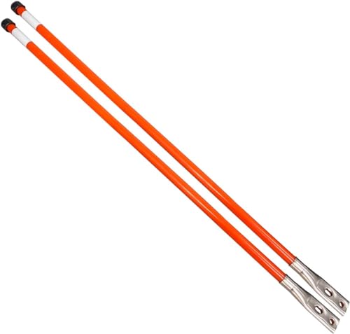 SEASAIL Snow Plow Blade Marker Guide Kit High Visibility Orange with Stainless Steel Joint Compatible with Most Snow Plow Not Easy to Break 36" Steel Wire Construction