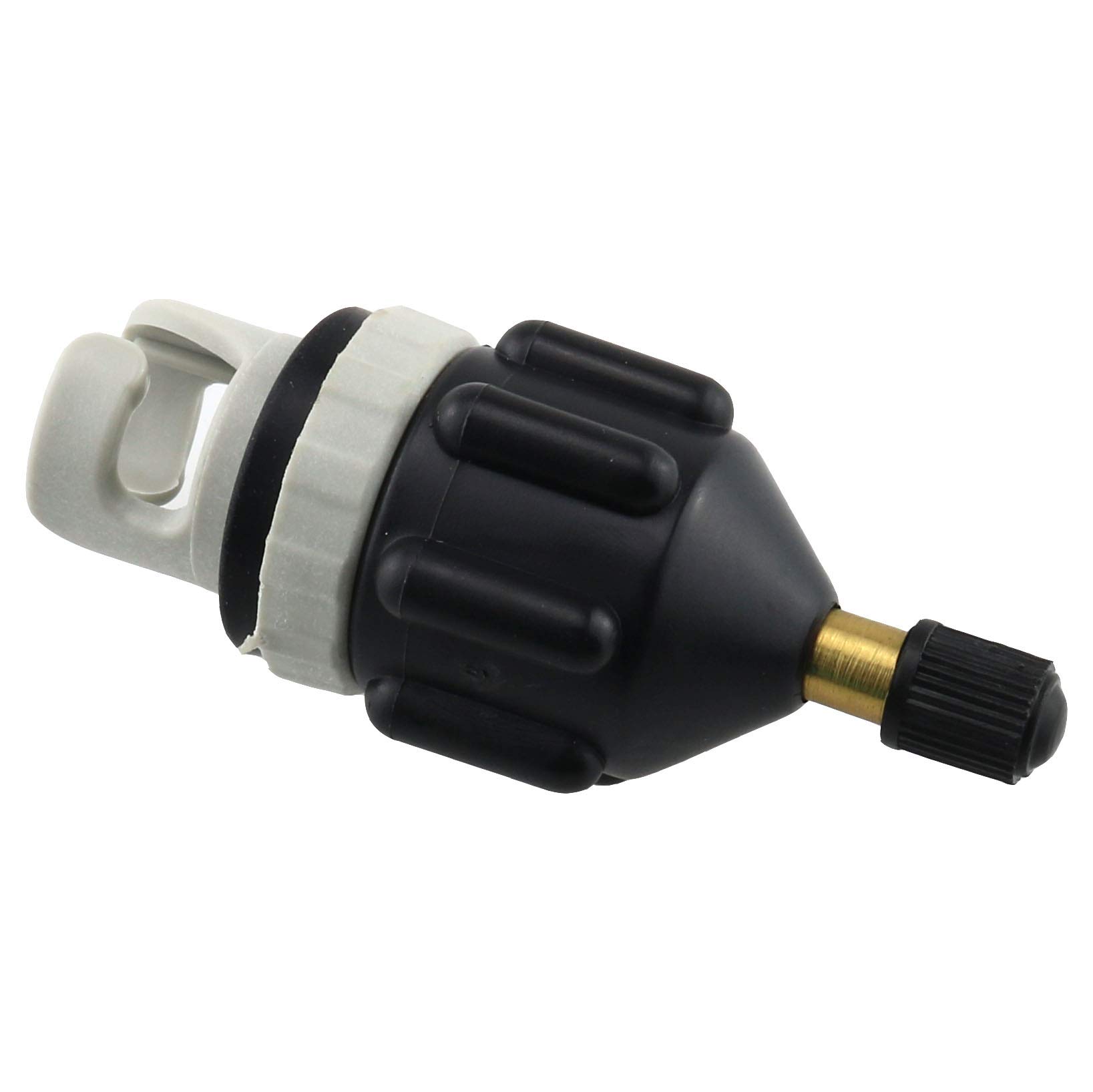 HJ Garden 1pcs Inflatable Boat SUP Pump Adaptor Air Pump Converter Kayak Valve Adapter with Air Valve Attachment, Black