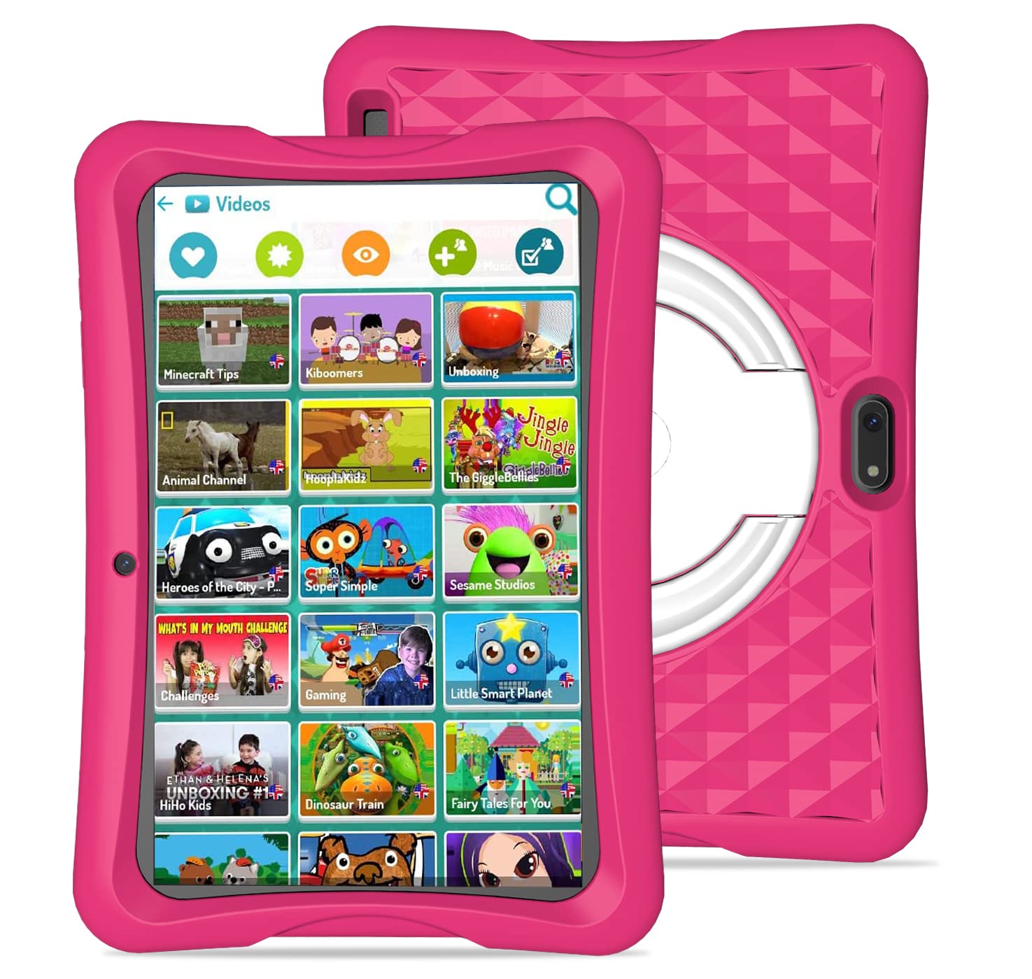 NOBKLEN 10 Inch Kids Android Tablet, Wi-Fi 6, 8000mAh Battery & Parental Control - 2024 Release with Teacher-Approved Apps, and Silicone Shockproof Case for Kids Ages 3-12