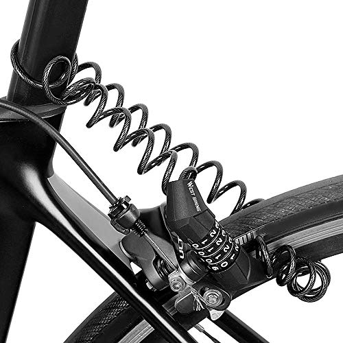 MengK Portable Bicycle Helmet Lock Mini Burglar Padlock Anti-Theft Helmet Lock for MTB Bicycle Motorcycle Electric Scooter Coded Lock Password Combination Lock
