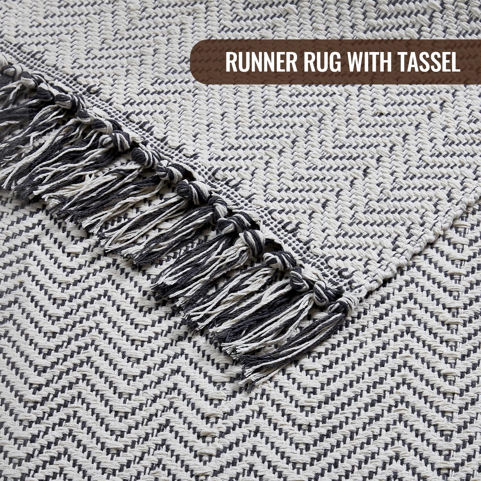 Runner Rug, 2' x 6' Runners for Hallways,Hallway Runner Easy to Clean,Kitchen Runner with Tassel,Runner Rugs for Bedroom Kids & Pets Friendly,Washable Runner Rug for Hallway, Kitchen, Bedroom,Entryway