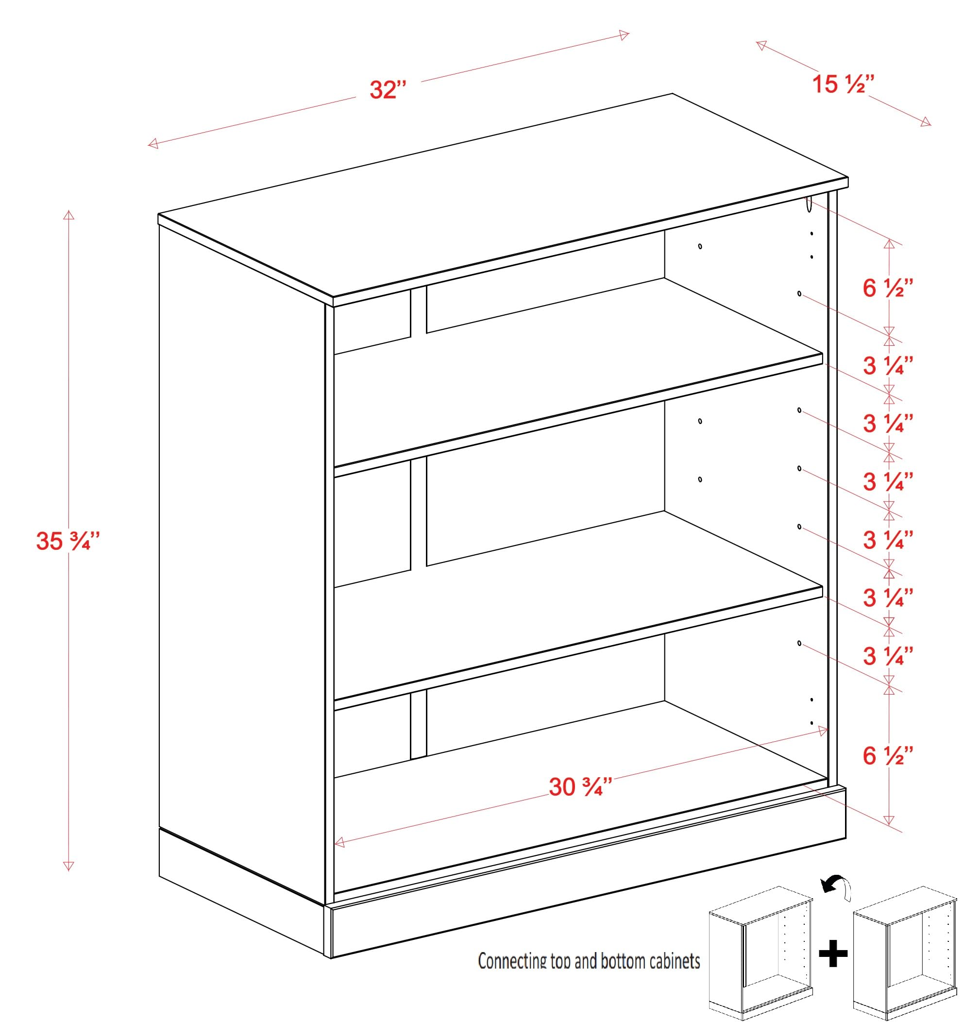 Palace Imports 100% Solid Wood 6-Shelf Bookcase, White, 32" w x 72" h, Renewable Eco-Friendly Wood, Made in Brazil