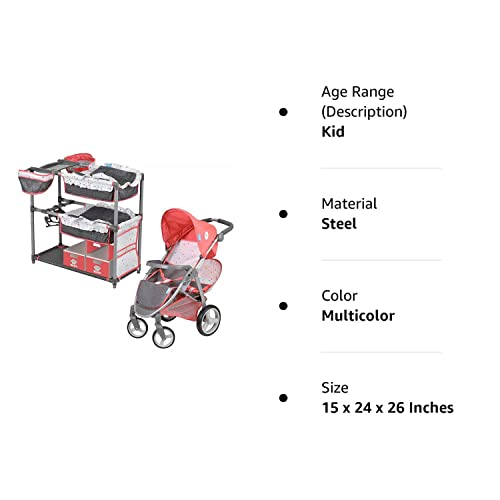 Hauck Twin Doll Play Set (Doll Not Included) Doll Stroller For Kids Play NEW