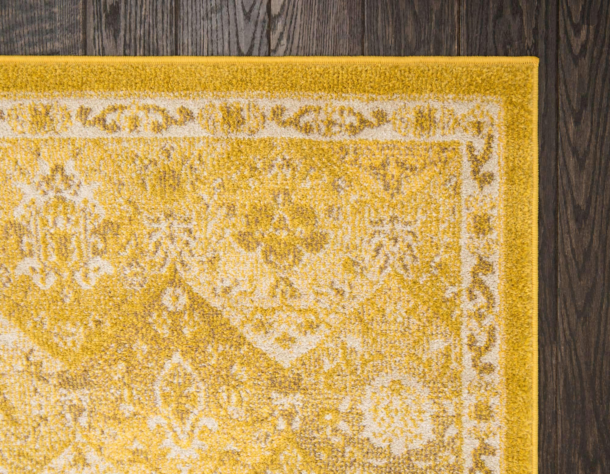 Unique Loom Penrose Collection Area Rug - Blake (2' 2" x 6' 1" Runner, Yellow/ Beige)
