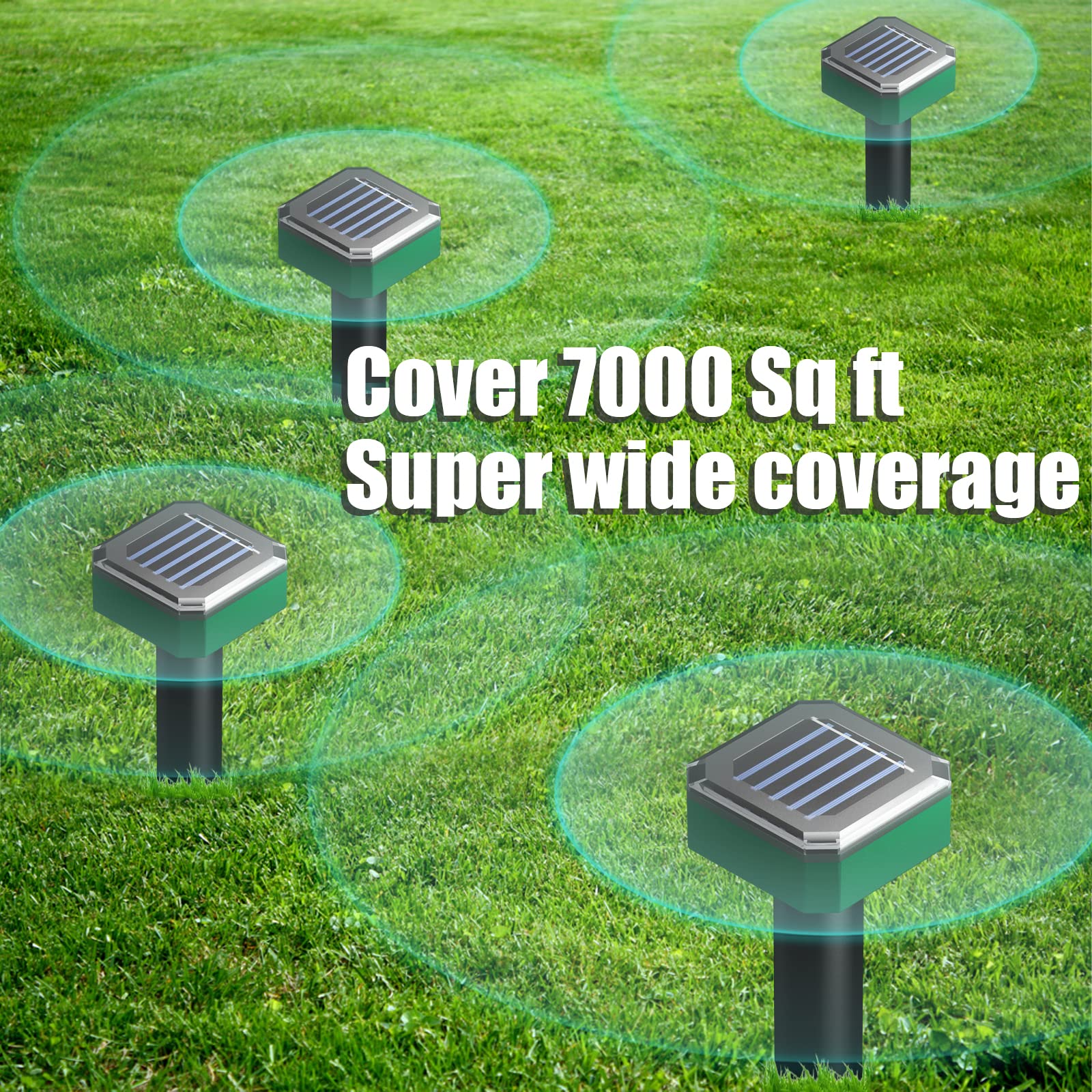suphanlin Solar Deer Repellent 4 Pack, Deer Deterrent for Trees, Deer Repellent Devices, Solar Deer Repellent Outdoor for Plants, Deer Repellant for Outdoor, Deer Repellent for Yard Powerful