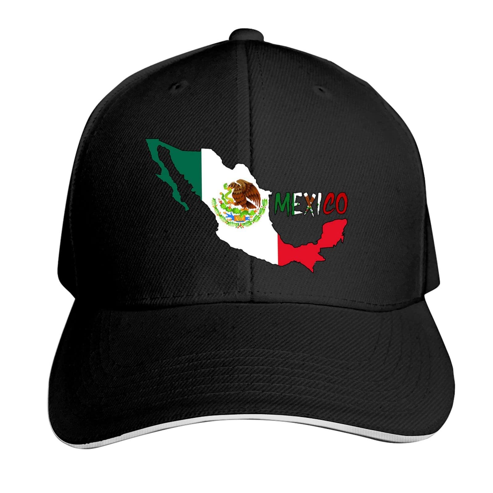 Mexico Mexican Map Flag Baseball Cap,Trucker Hat for Men & Woman Dad Cap Adjustable Black