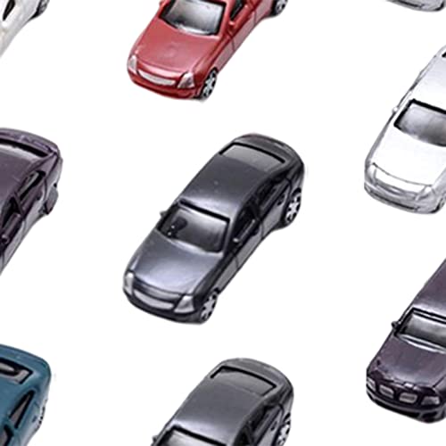 predolo 10Pcs Mini Model Car Painted Accessories Vehicle Toys for Street Layout Railway Scenery Sand Table DIY Model Collection, 1/200
