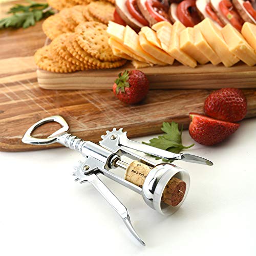 Norpro FG2 Corkscrew, Steel, 7 in L x 2 in W x 1-1/4 in D, Silver