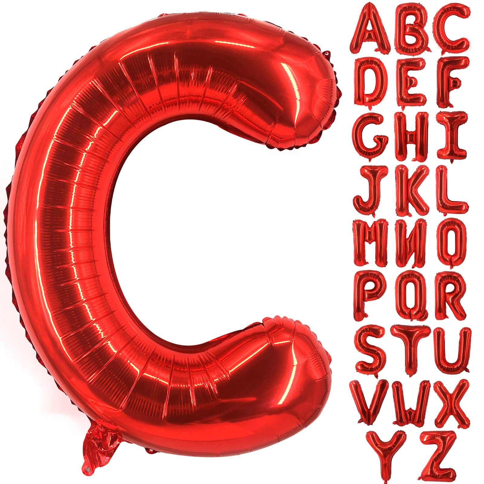 Lovoir 40 Inch Large Red Letter C Balloons Big Size Jumbo Mylar Foil Helium Balloon for Birthday Party Celebration Decorations Alphabet Red C