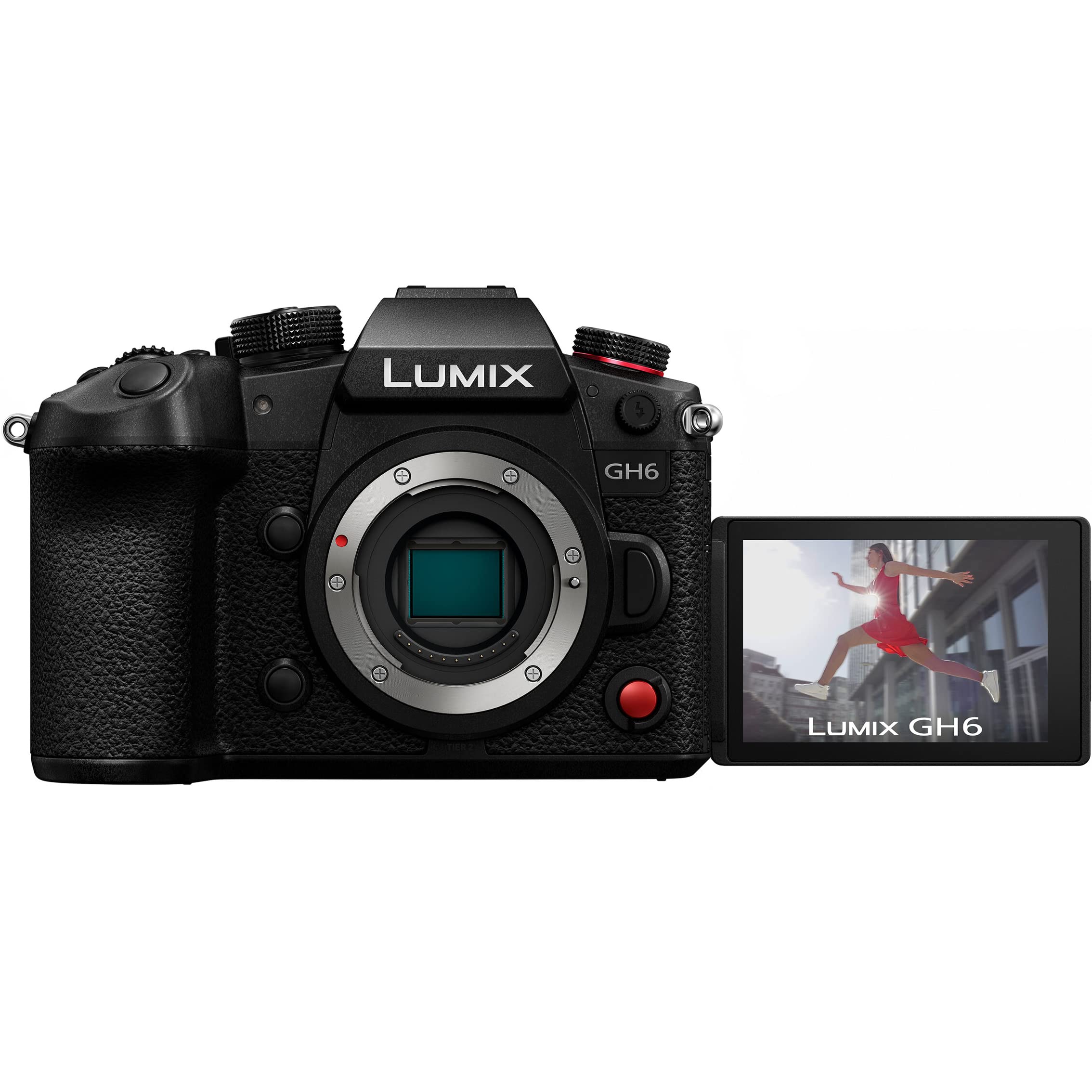Panasonic LUMIX GH6 Mirrorless Micro Four Thirds Camera Body 25.2MP 4K 120p DC-GH6BODY Bundle with Deco Gear Photography Bag with Accessories + Extra Battery + Photo Video Software Kit