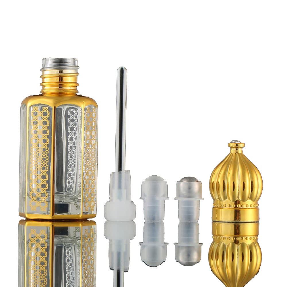 Perfume Bottle Vintage Atomizer Spray Bottle, Cosmetic Container, Cosmetic Container, Crystal Glass Perfume Bottle, Empty Refillable Perfume Glass Bottle (6ml)