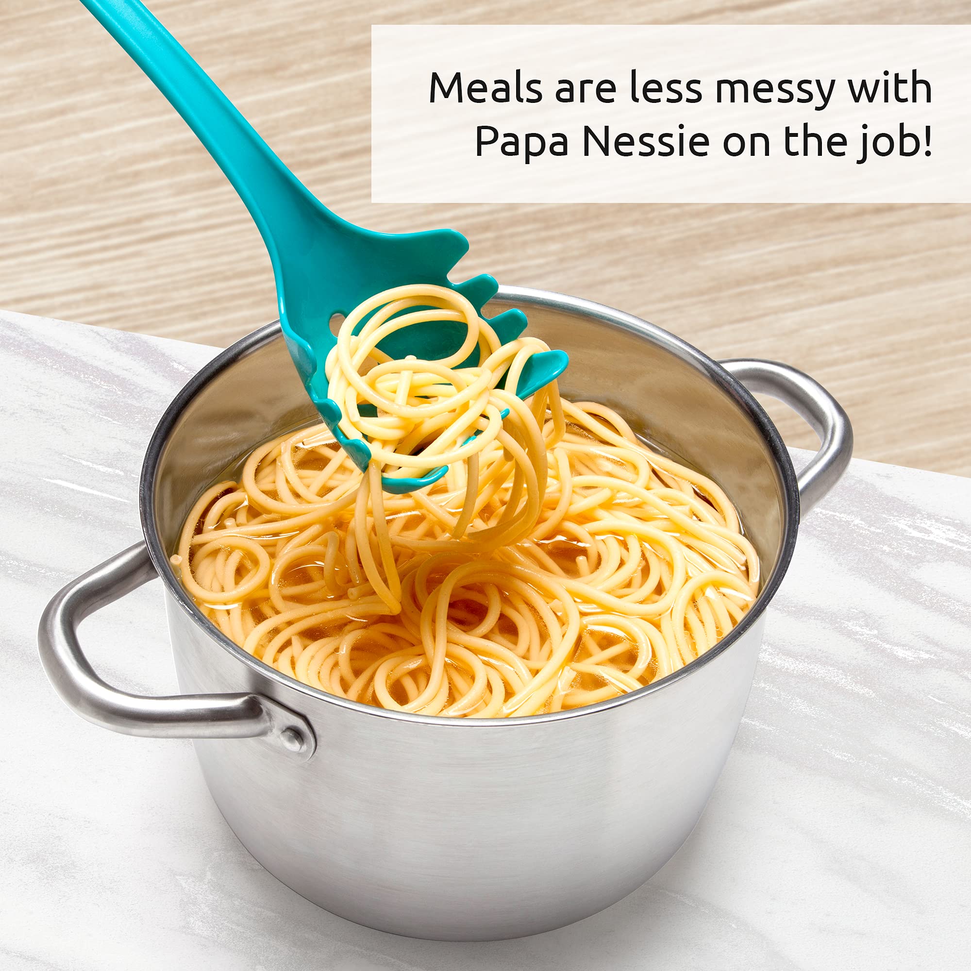 OTOTO Pasta Spoon & Spaghetti Spoon - Cooking Gadgets, Cooking Gifts, Cool Kitchen Gadgets, Cool Gifts, Cute Kitchen Accessories, Funny Gifts, Random Stuff