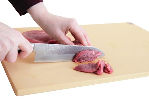 NoTrax 6" x 8" x 0.5" Sani-Tuff T45 Natural Rubber Cutting Board, Non-Skid Professional-Grade, Made in USA, T45S2006BF
