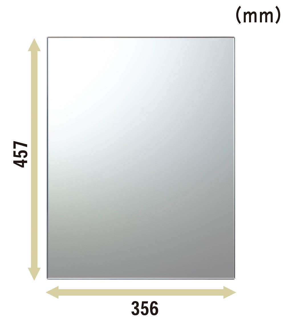 Topre Corporation Bath Mirror, Replacement Mirror, Approx. 18.1 x 14.0 inches (45.7 x 35.6 cm), Thickness 0.2 inches (5 mm), Moisture Resistant, Easy Installation, Made in Japan N-4, 1 Piece