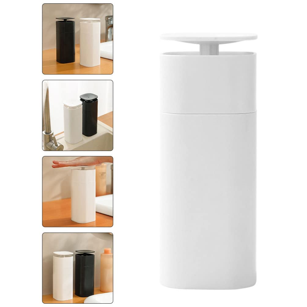 Push Down Liquid Dispenser White Empty Pumping Bottle Travel Cosmetics Dispenser Pump Dispenser Bottle for Body Wash and Makeup Remover