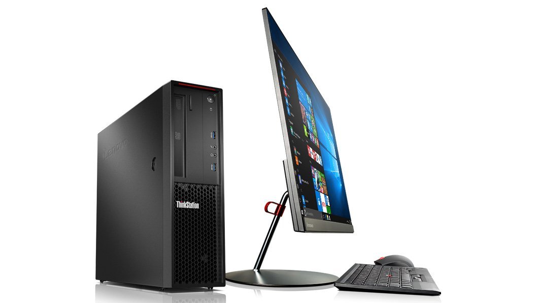 Lenovo P320 SFF Workstation Computer Desktop, Intel Core i7-7700, 16GB DDR4 RAM, 256GB M.2 PCIe, USB 3.0, Intel HD Graphics 630 4K, VGA + 2x Display Ports, Windows 10 Pro (Renewed)