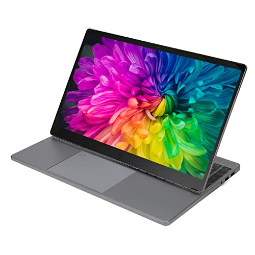 Jopwkuin Office Laptop, Fingerprint Reader Tablet Laptop 12GB DDR5 RAM 15.6in Touchscreen RGB Backlit for Family (US Plug 512GB)