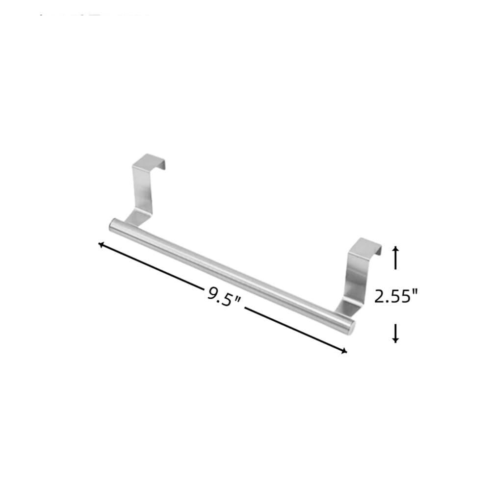 Towel Rack for Cabinet, Strong Steel Kitchen Over Cabinet Towel Bar Holder, 9.5" Wide - 2 Pack