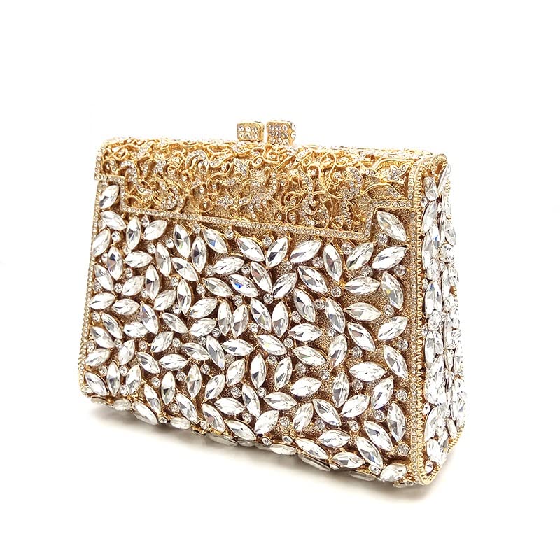 MJWDP Bridal Wedding Party Purse Women Evening Party Handbag Clutches Elegant Crystal Purses (Color : E, Size : 1)