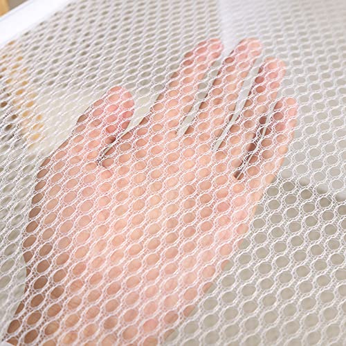 Pop-up Laundry Hamper Quality Mesh Collapsible Laundry Basket Dirty Clothes Basket with Carry Handles(1 Pack-White)