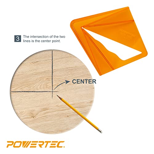POWERTEC 71080 Plastic Center Finder β Wood Turner Tools Series