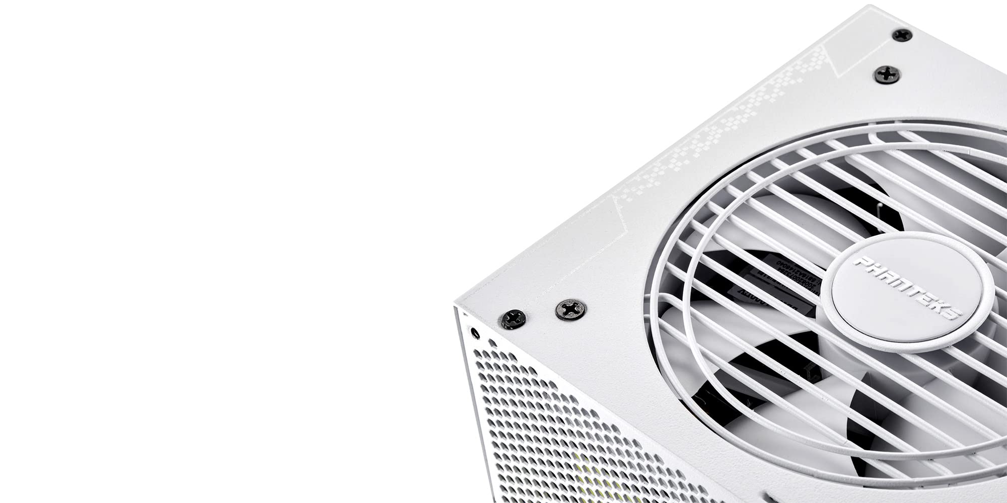 Phanteks (PH-P1000G_WT02) AMP 1000W V2 80PLUS Gold, ATX Power Supply, 12VHPWR Included, Fully Modular, Hybrid Mode, Silent Fan, Revolt PRO Link Certified (White)