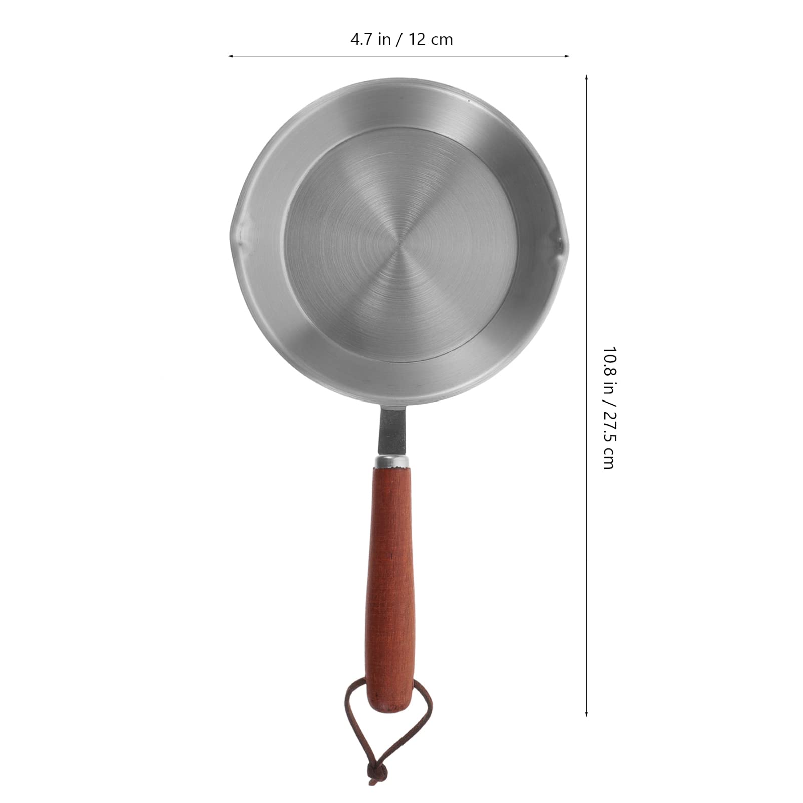 Luxshiny Stainless Steel Oil Pan, Mini Egg Frying Pan Mini Skillet Pan for Home Restaurant Kitchen (12cm)