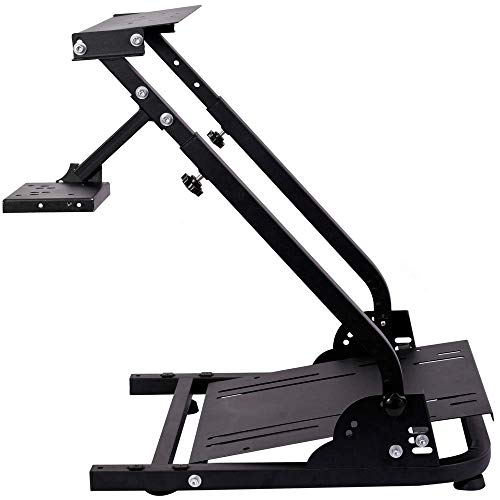 Hottoby Racing Steering Wheel Stand Foldable&Multi-level Adjustable Fit for Logitech/Thrustmaster G25,G923 G920,G29&T248 Easy Storage&Install Gaming Simulator Cockpit,No Wheel&Pedals
