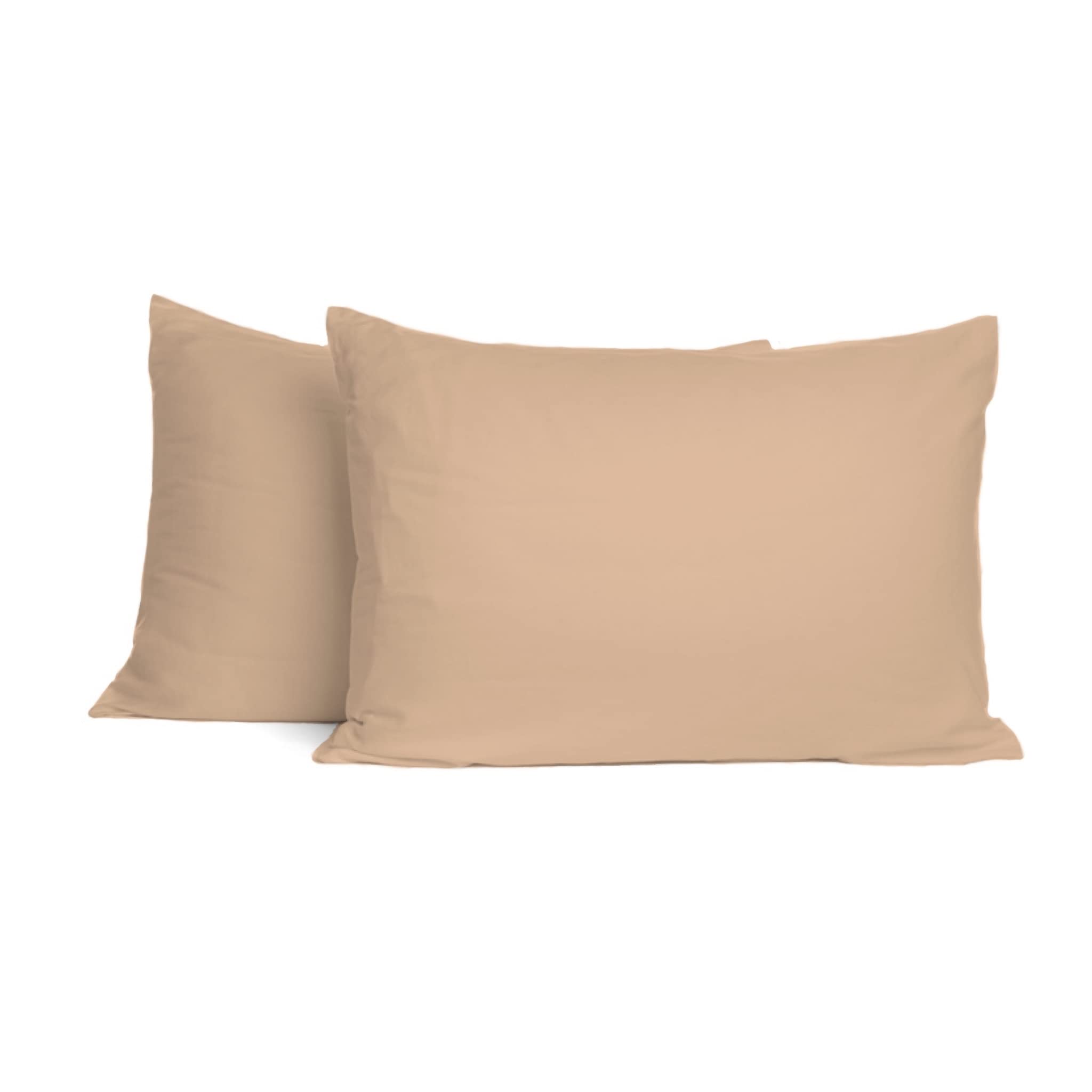 Sacred Thread Travel Pillowcase Set of 2-12"x16" - Rayon Made from Bamboo - Envelope Closure - Small Pillowcase for Baby, Travel, Shams, Toddler, and Throw Pillows - Silky Soft (White)