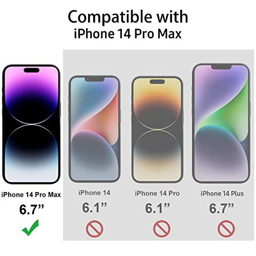 Wefor Case for iPhone 14 Pro Max Case with Stand, Slide Camera Cover, Military Grade Shockproof Portective Case Compatible with MagSafe Wireless Charger&Magnetic Car Mount Holder (Blue)