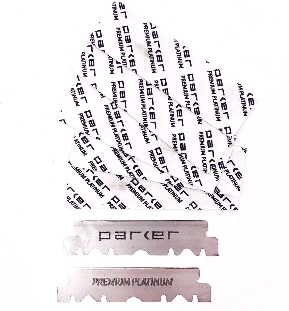 Parker SRXBLK Stainless Steel Clip Type Barber Straight Barber Razor & 5 Blades - Black Finish - **JUST INTRODUCED FOR 2023**