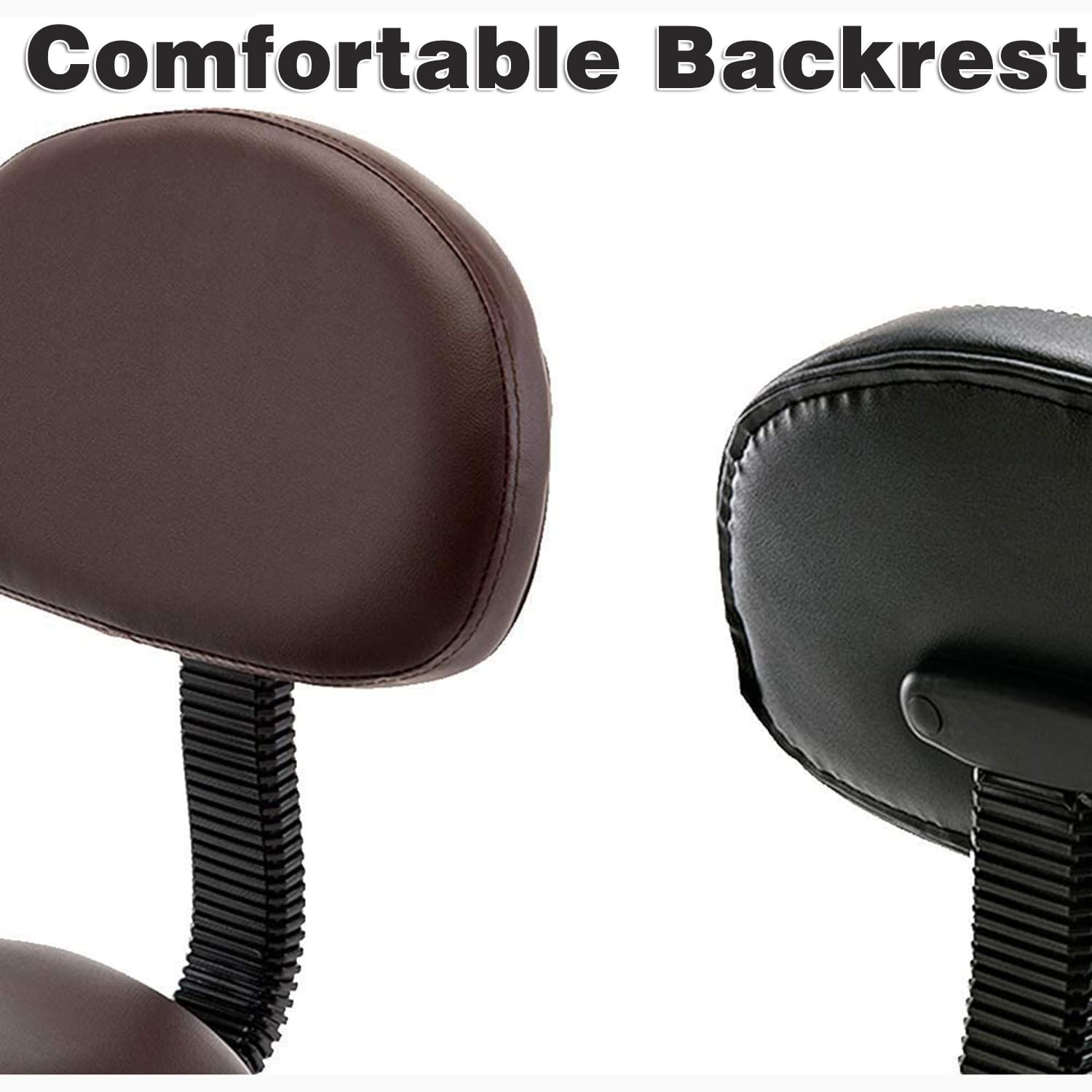 Professional Swive Saddle Stool Chairs,Adjustable Hight Ergonomic Rolling Salon Stool,for Medical Clinic Hospital Lab Pharmacy Studio Salon Workshop Home Office (with Backrest, Pink)