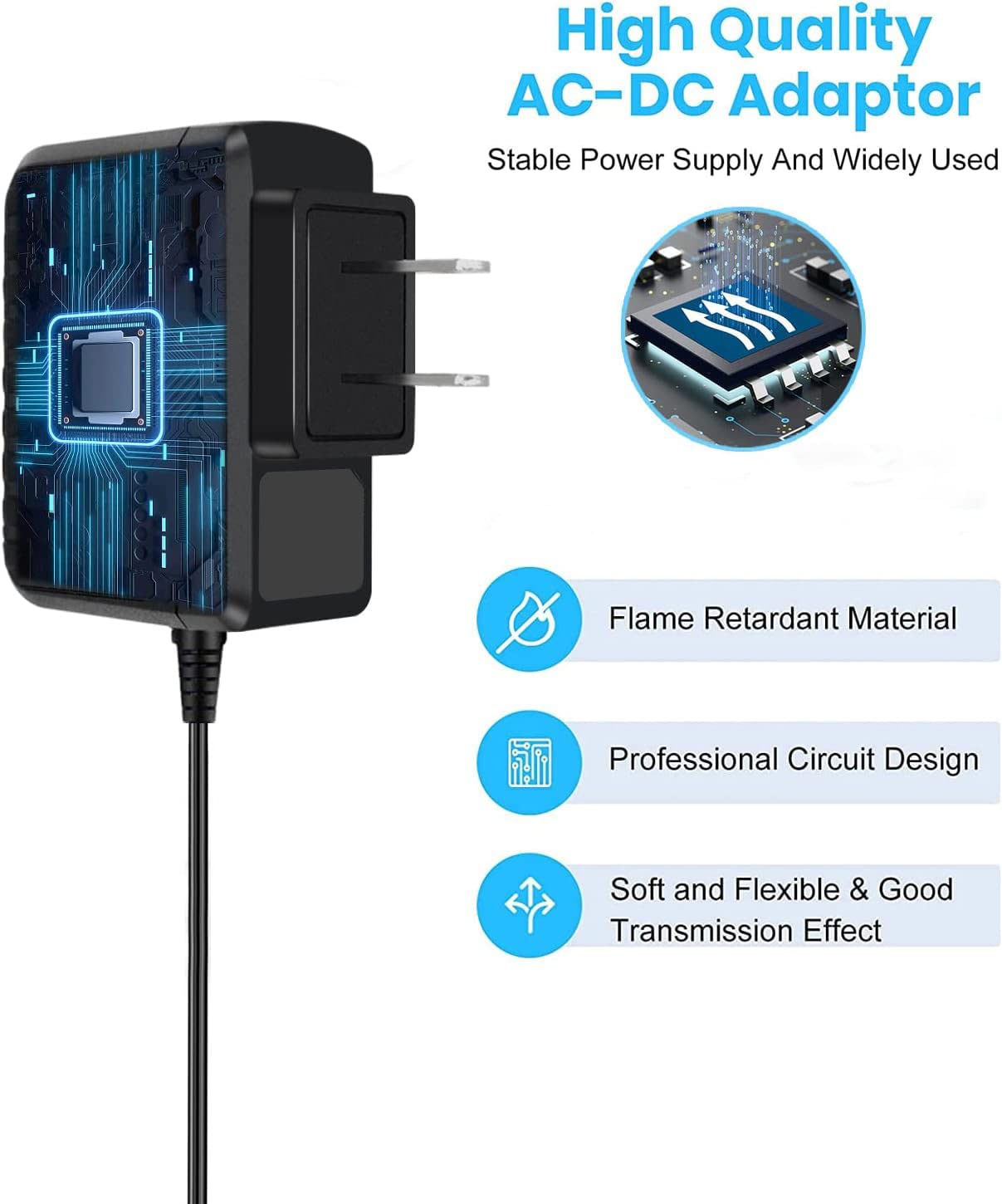 Shaver Charger for Panasonic Arc3 4 5 Power Cord,Razor Charger for Panasonic Electric Razor ES-LV65/LV67/LV95/LV97, 5.4V Adapter with 5.9FT Cable