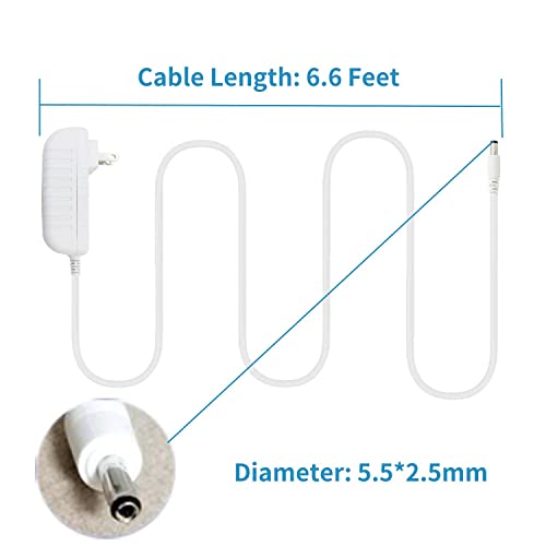 YANZHI Power Cord for Ingenuity/Fisher Price Baby Swing, [6V, 6.6ft] Snugapuppy Power Cord