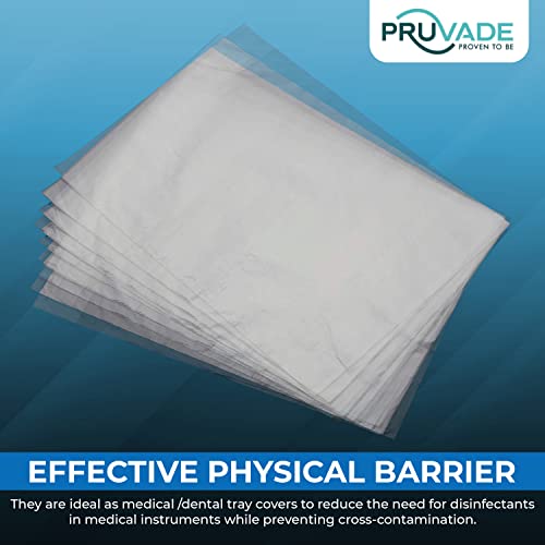 Pruvade Dental Plastic Tray Sleeves | Box of 500 | Disposable Clear Tattoo and Dental Tray Covers | Made of Clear Plastic, Barrier Between Tray and Instruments - Ritter Size B | Medium - 10.5” x 14”