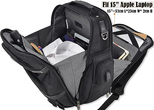 Welkinland Business backpack, Executive backpack, Tech backpack, Commuter backpack men, Professional mens leather business backpack,15 inch backpack for women,Laptop backpack for men,Tech backpack men