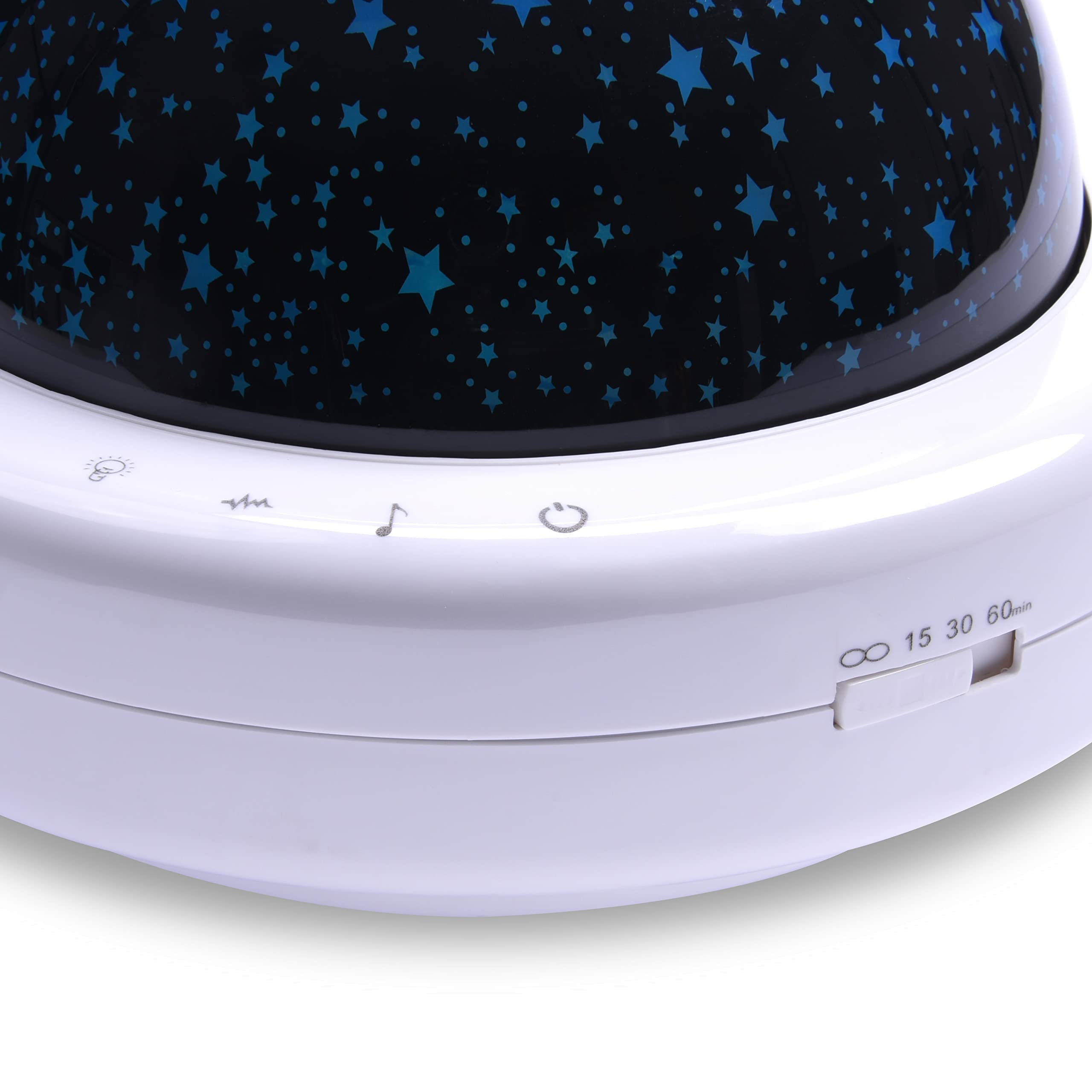 Project Nursery Big Globe Motion Light Show with Soothing Sounds and Music – Multicolor Starlight Show with Nature Sounds and Music for Babies, Toddlers and Kids