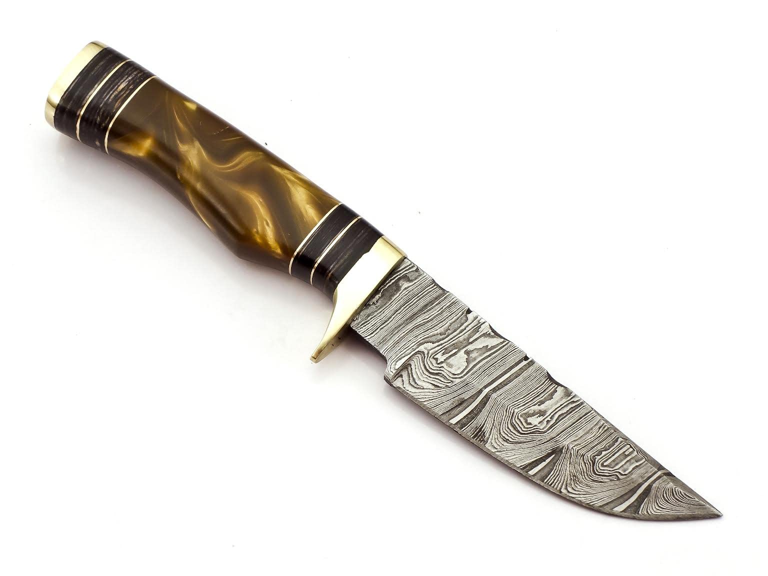 Handmade Damascus steel Skinner knives SK-201 Beautiful resins & Micarta Handle
