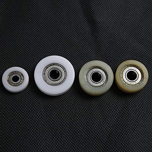Replacement Part for M.C Carbon Steel And Nylon 1pcs 5x22x7mm 8x28/30/35mm Mini Bathroom Nylon Pulley Shield Bearings Wheel Roller - (Type: 002)