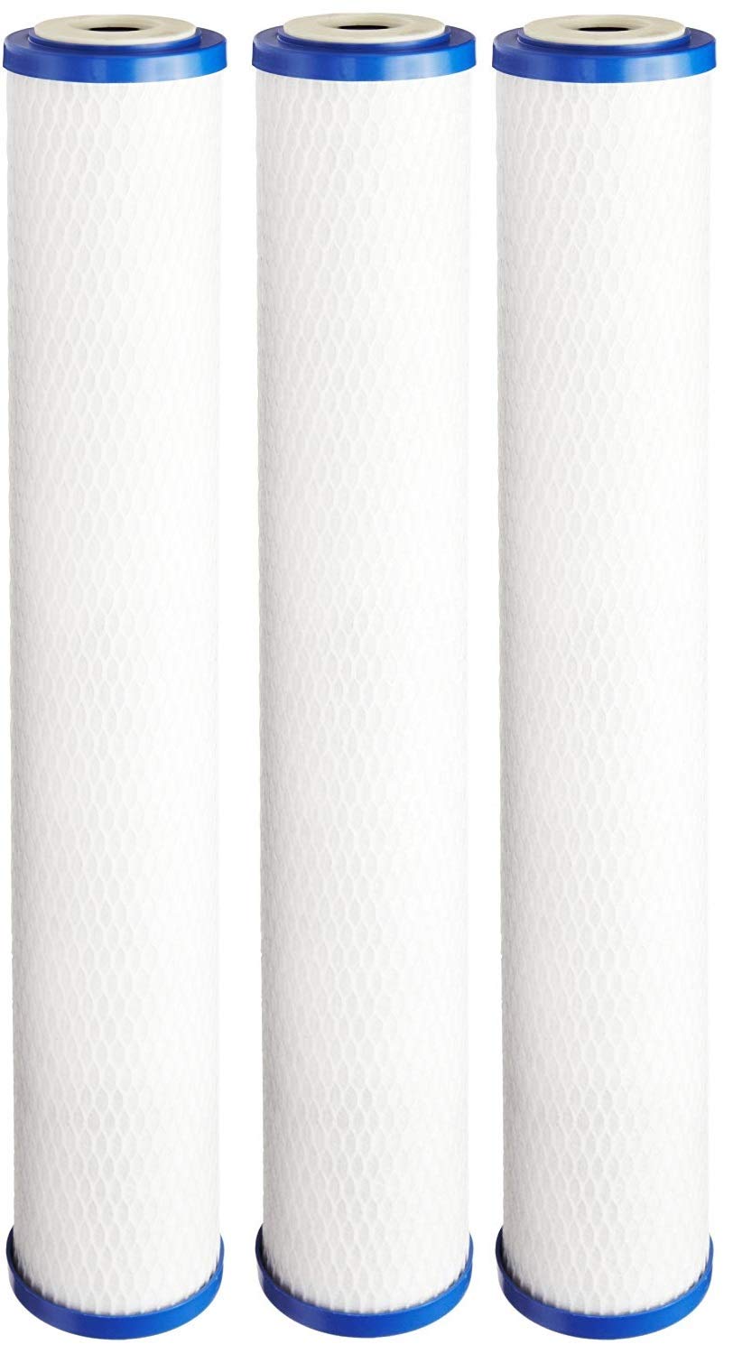 Pentek EP-20 Carbon Block Filter Cartridge, 20" x 2-7/8", 5 Microns (Pack of 3)