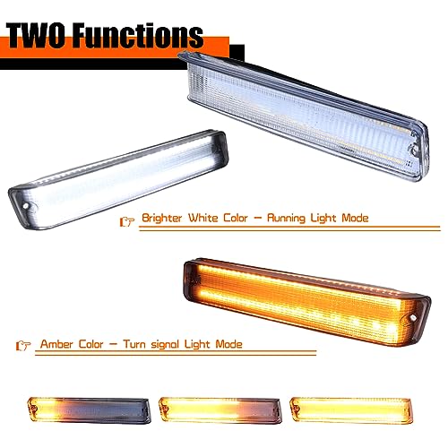 Tonsya For 1973 1974 1975 1976 1977 1978 1979 Ford F-150 Trucks,1978 1979 Ford Bronco Front Corner Turn Signal Lights Clear Lens